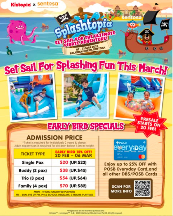 Splashtopia @Sentosa Palawan Green | Tickikids Singapore