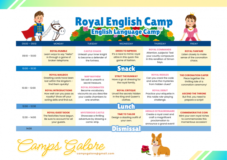 A Regal Rump Through English | Royal English Holiday Camp | Tickikids ...